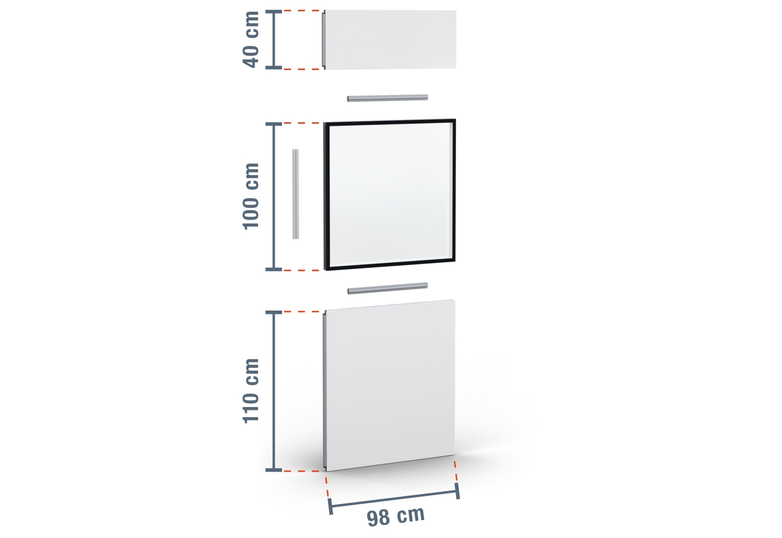 Příčka stěna okno panel PREFAB Předsíň Kancelář Hlavní kancelář, 980 mm ...